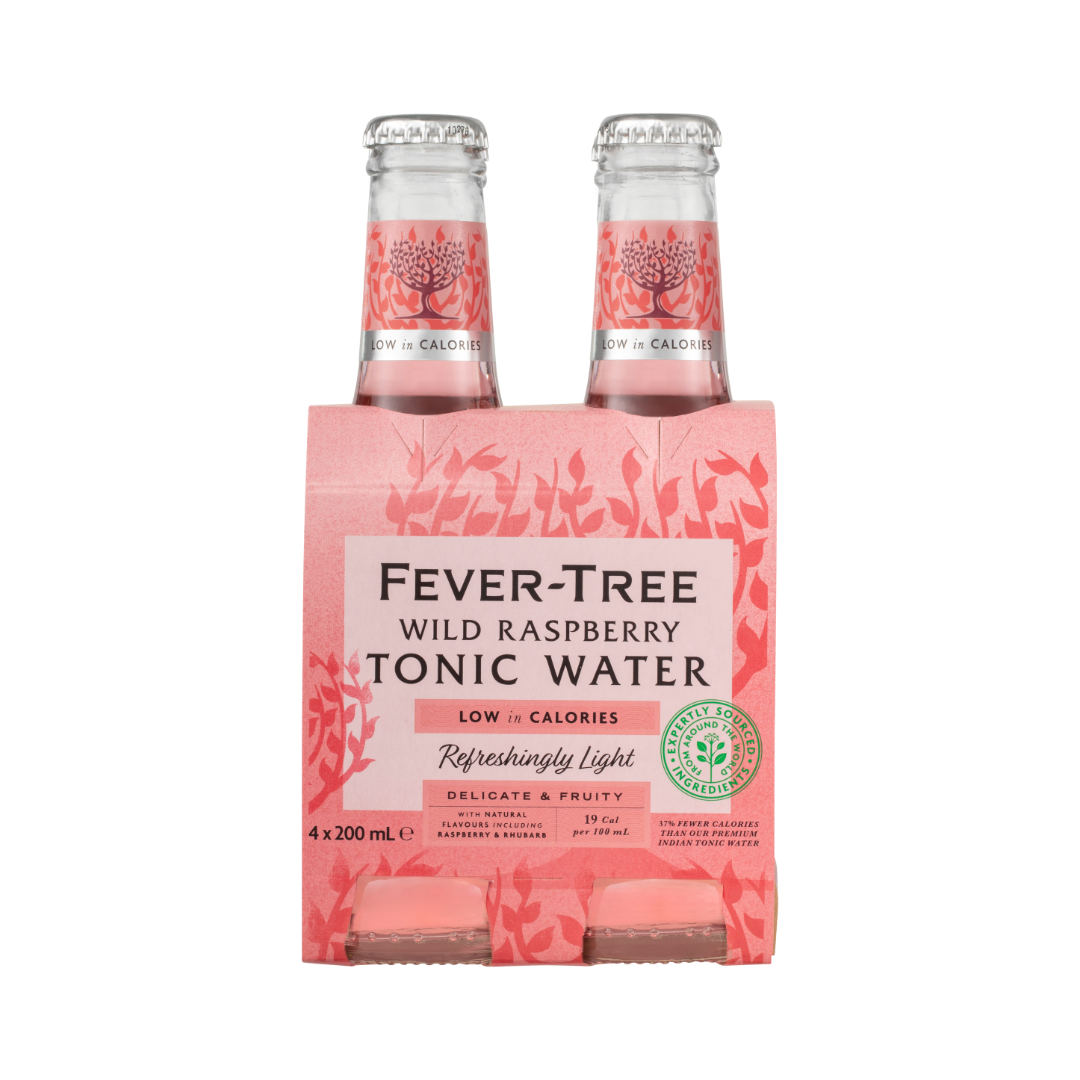 Fever-Tree Refreshingly Light Wild Raspberry Tonic Water 4x200ml ...